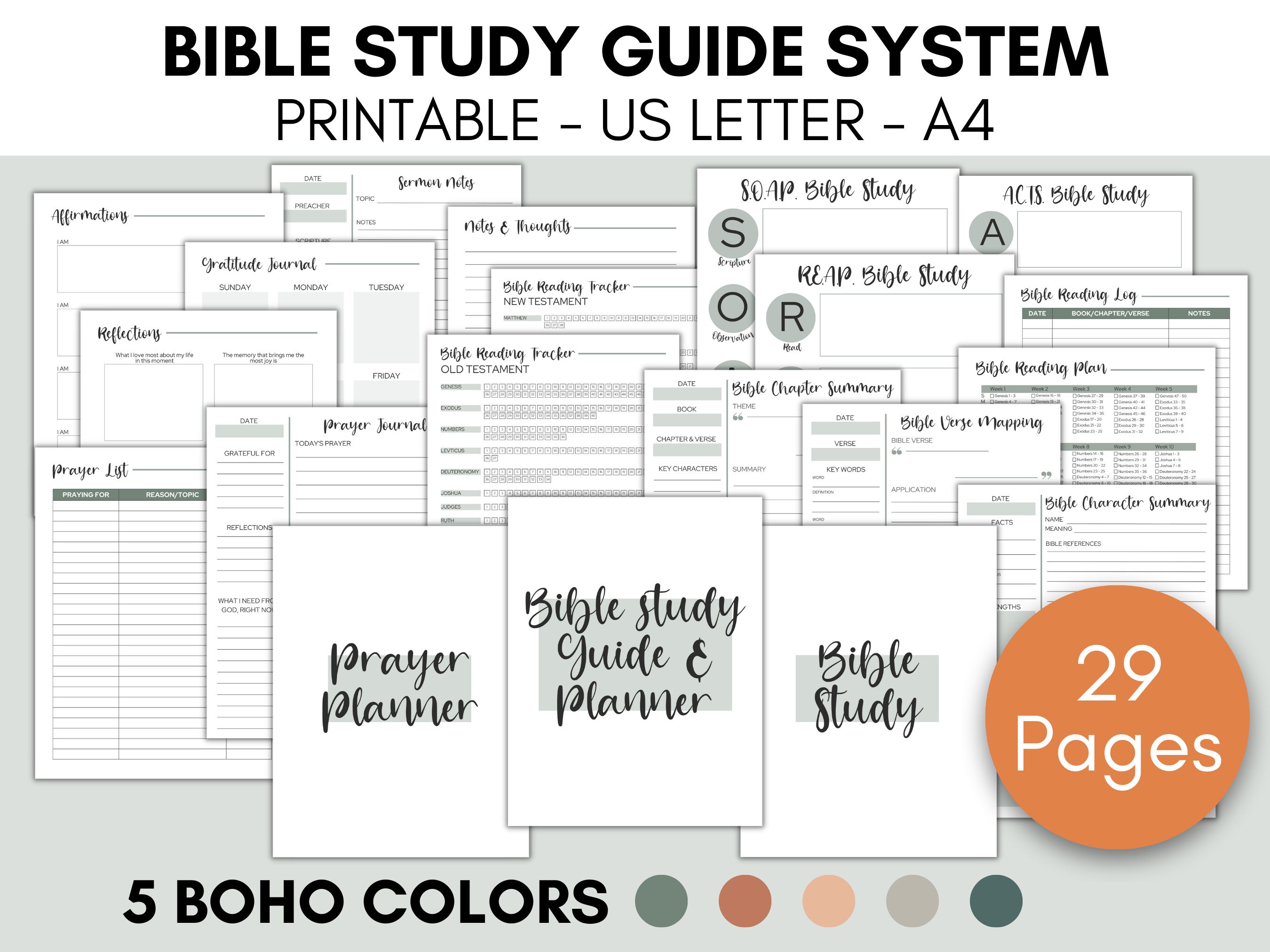 Bible Study Planner Printable Bible Study Templates Bible - Etsy