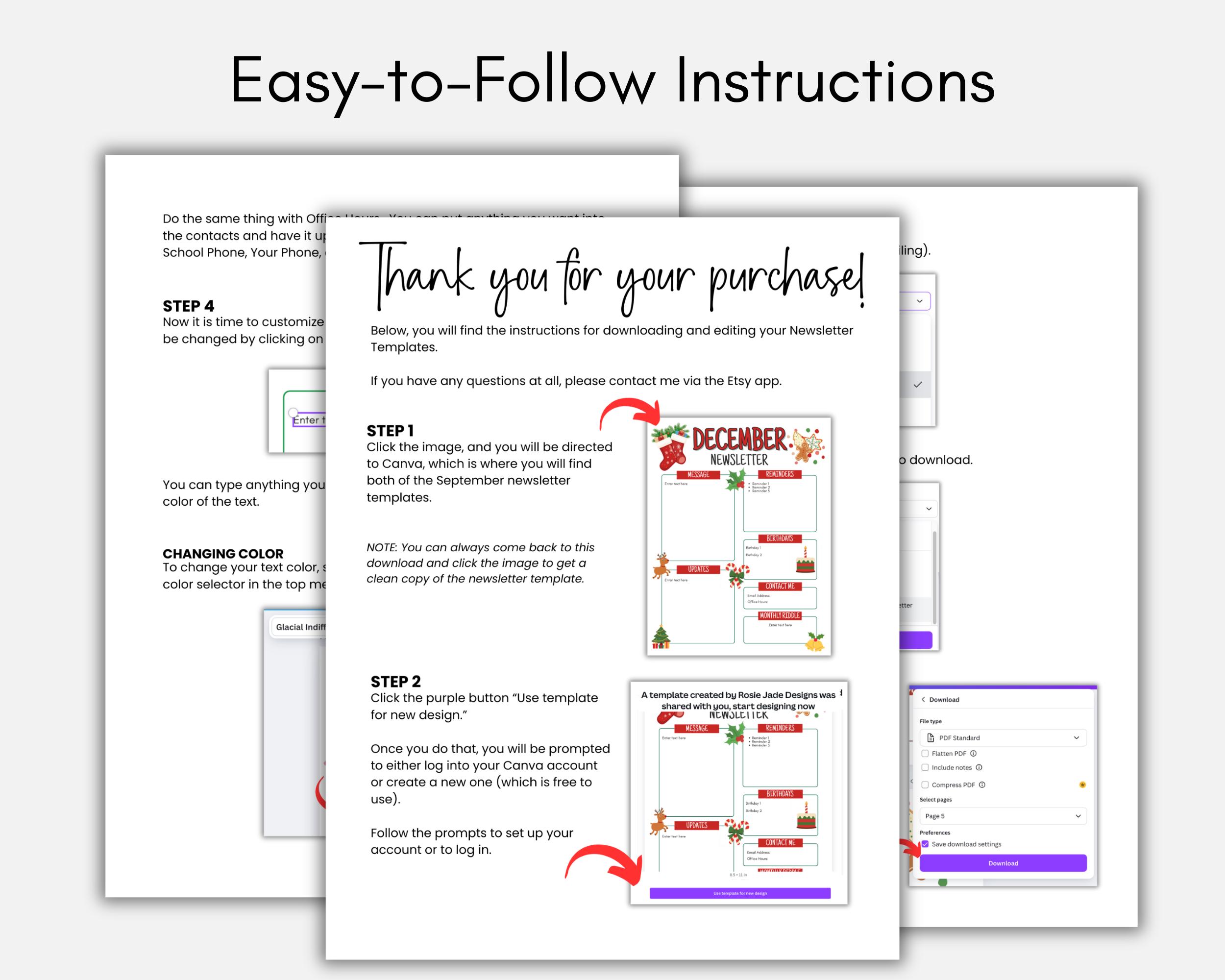 December Classroom Newsletter Template, Christmas Classroom Newsletter ...