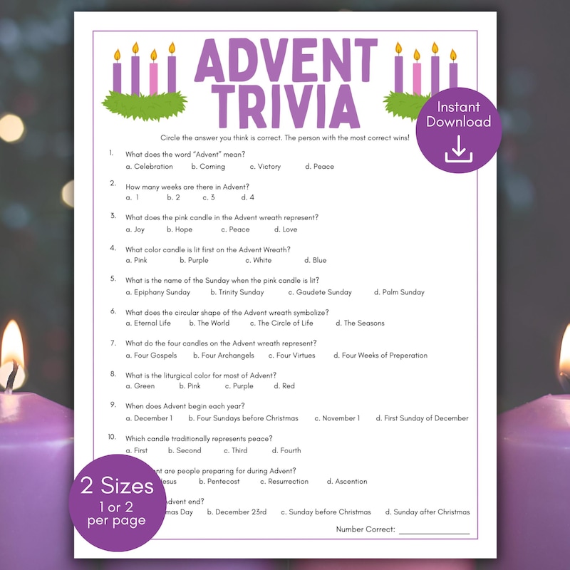 Advent Symbols Activity - Etsy