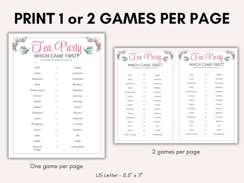 Christian Tea Party Games, Bible Tea Party Games, Women's Ministry Tea ...