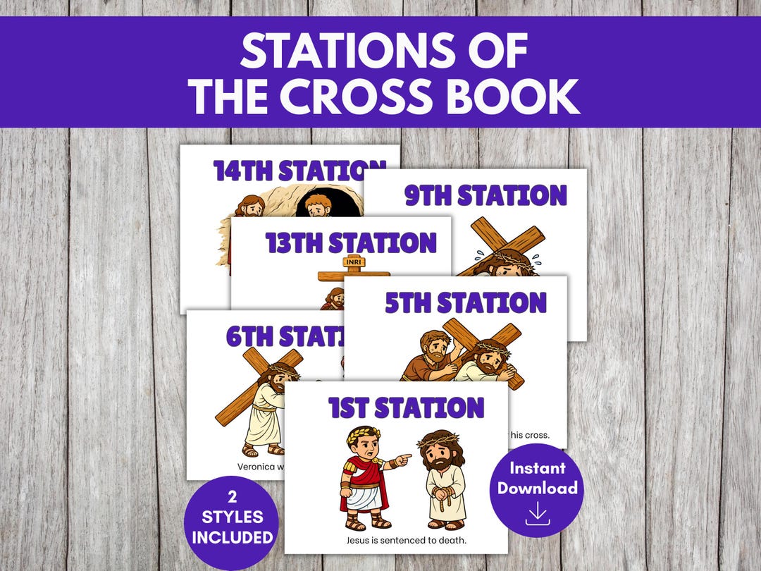 Stations of the Cross for Kids, Lent Activity, Prayer Booklet, Catholic ...