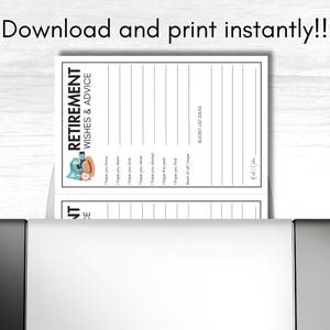 Retirement Advice Cards Printable, Bucket List Ideas, Retirement Party ...
