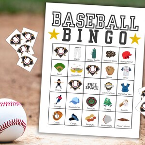 Baseball Bingo, Printable Baseball Bingo Cards, Baseball Activity ...