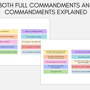 10 Commandments Craft, Catholic Puzzle Activity, Digital Catholic ...