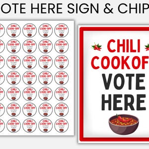 Chili Cook-off Ballots, Chili Cook-off Score Cards, Chili Competition ...