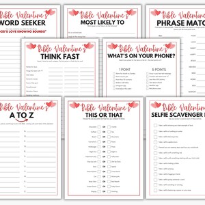 Valentine's Bible Games Bundle, Christian Valentine's Games, Sunday ...