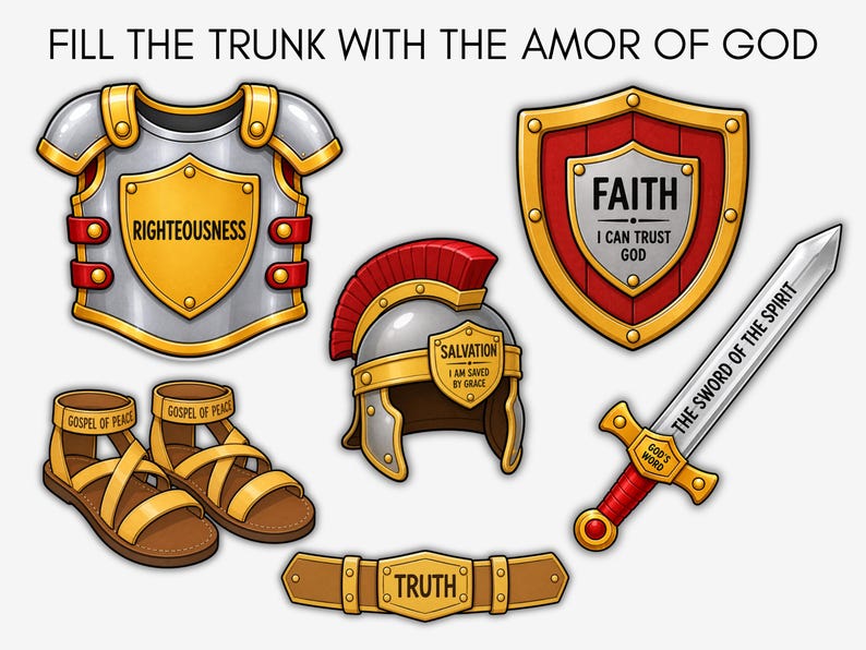 Armor of God Craft for Kids, Sunday School Lesson Activity, Ephesians 6 ...