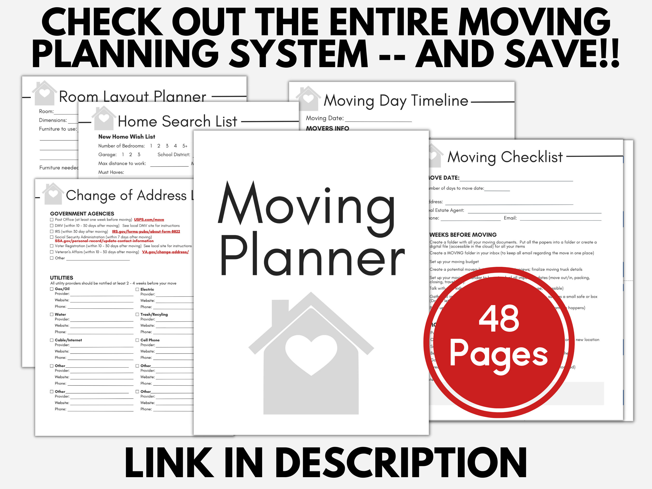 Moving Box Labels, Printable Moving Labels, Box Labels, Digital ...