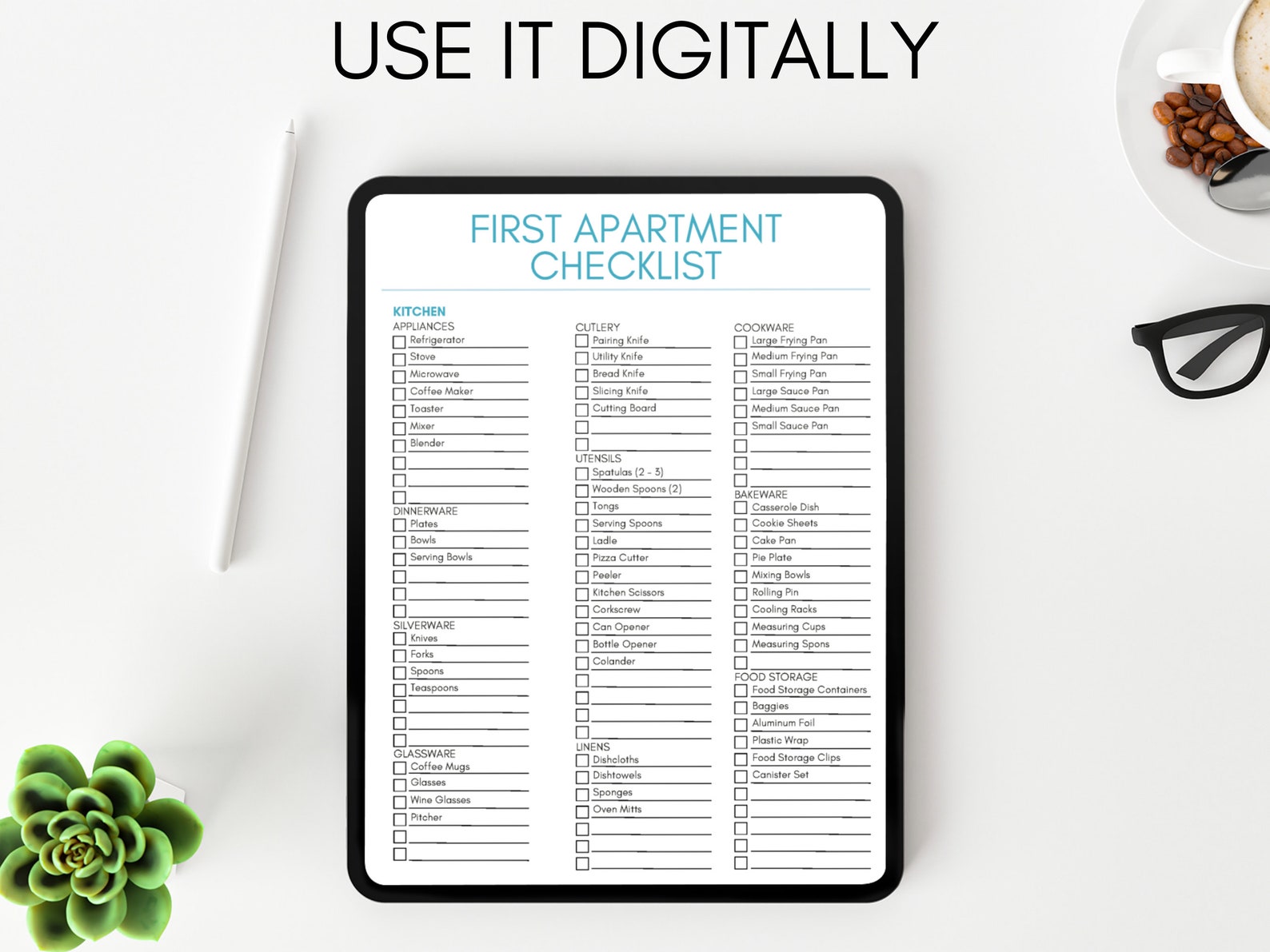 First Apartment Checklist, New Home Checklist, Moving Checklist, New ...