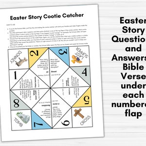 Easter Bible Story Cootie Catcher, Catholic Easter Story for Kids ...