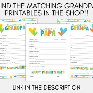 All About My Grandma Printable, Grandma Mother's Day Gift, All About ...