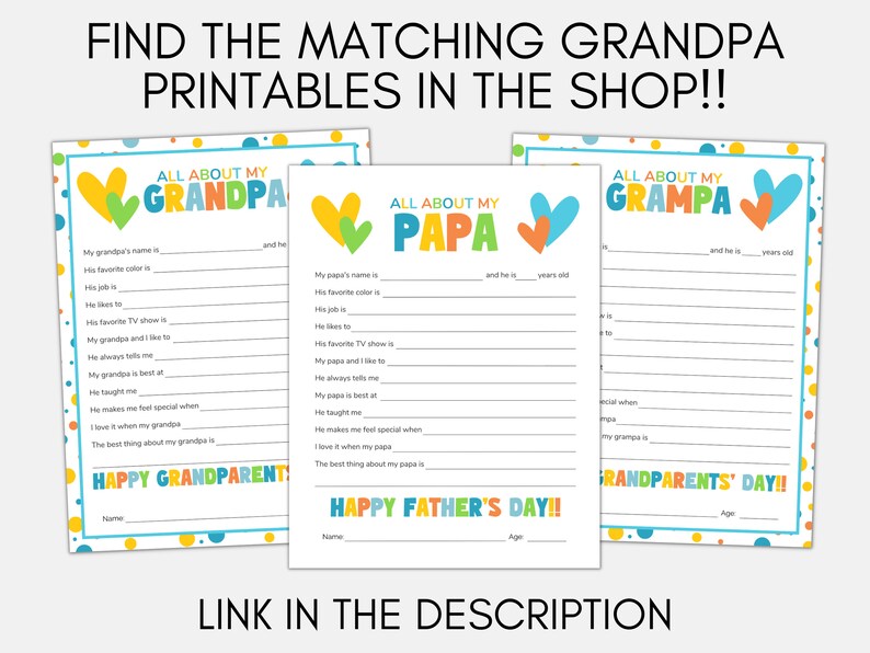 All About My Grandma Printable, Grandma Mother's Day Gift, All About ...