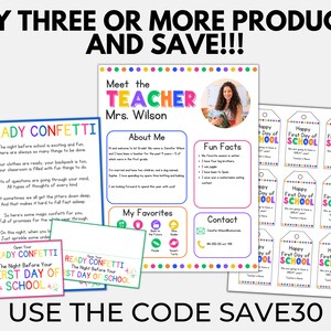 Meet the Teacher Classroom Printable, Rainbow Meet the Teacher ...