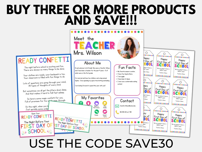 Meet the Teacher Classroom Printable, Rainbow Meet the Teacher ...