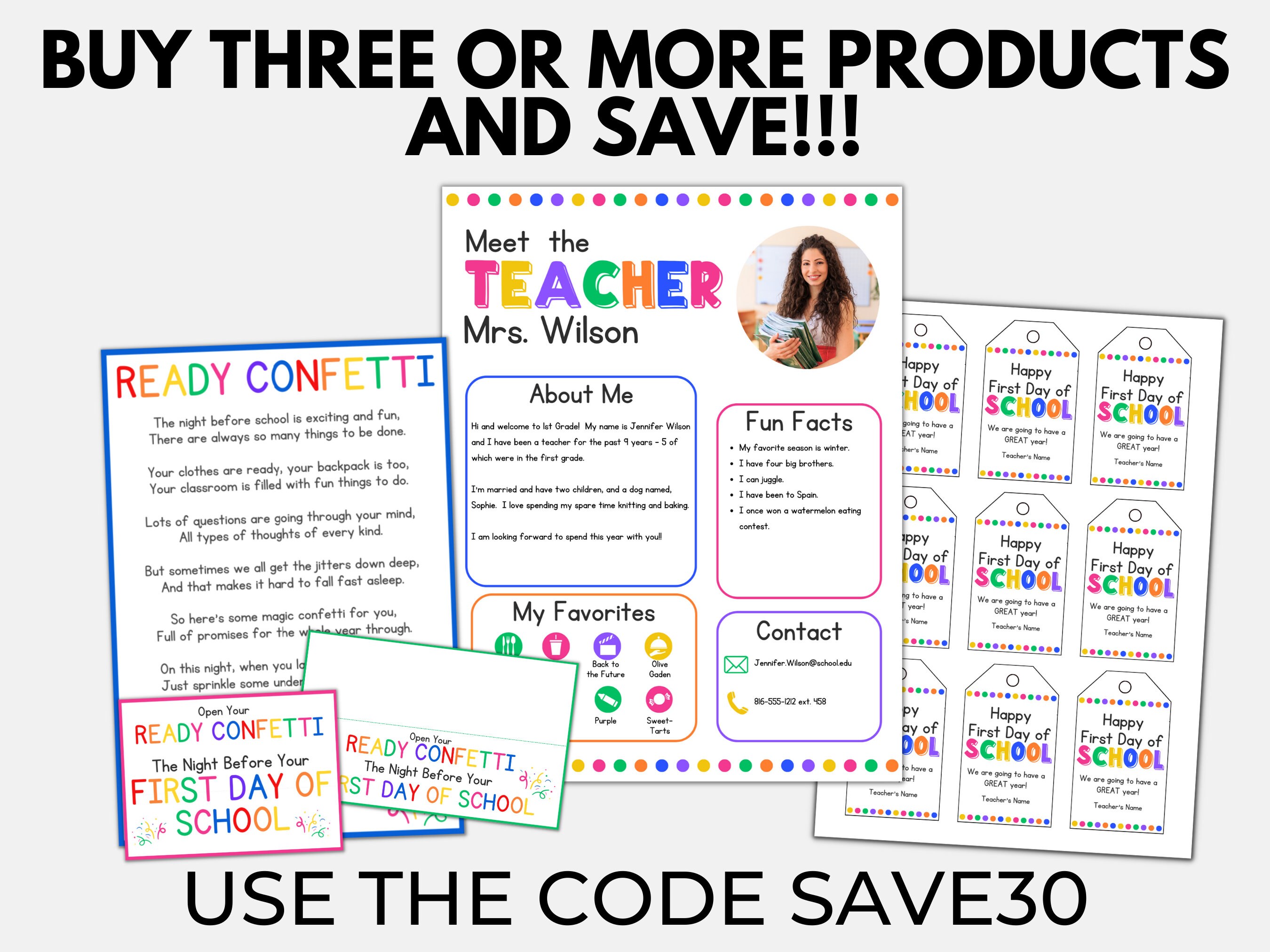Meet the Teacher Classroom Printable, Rainbow Meet the Teacher ...