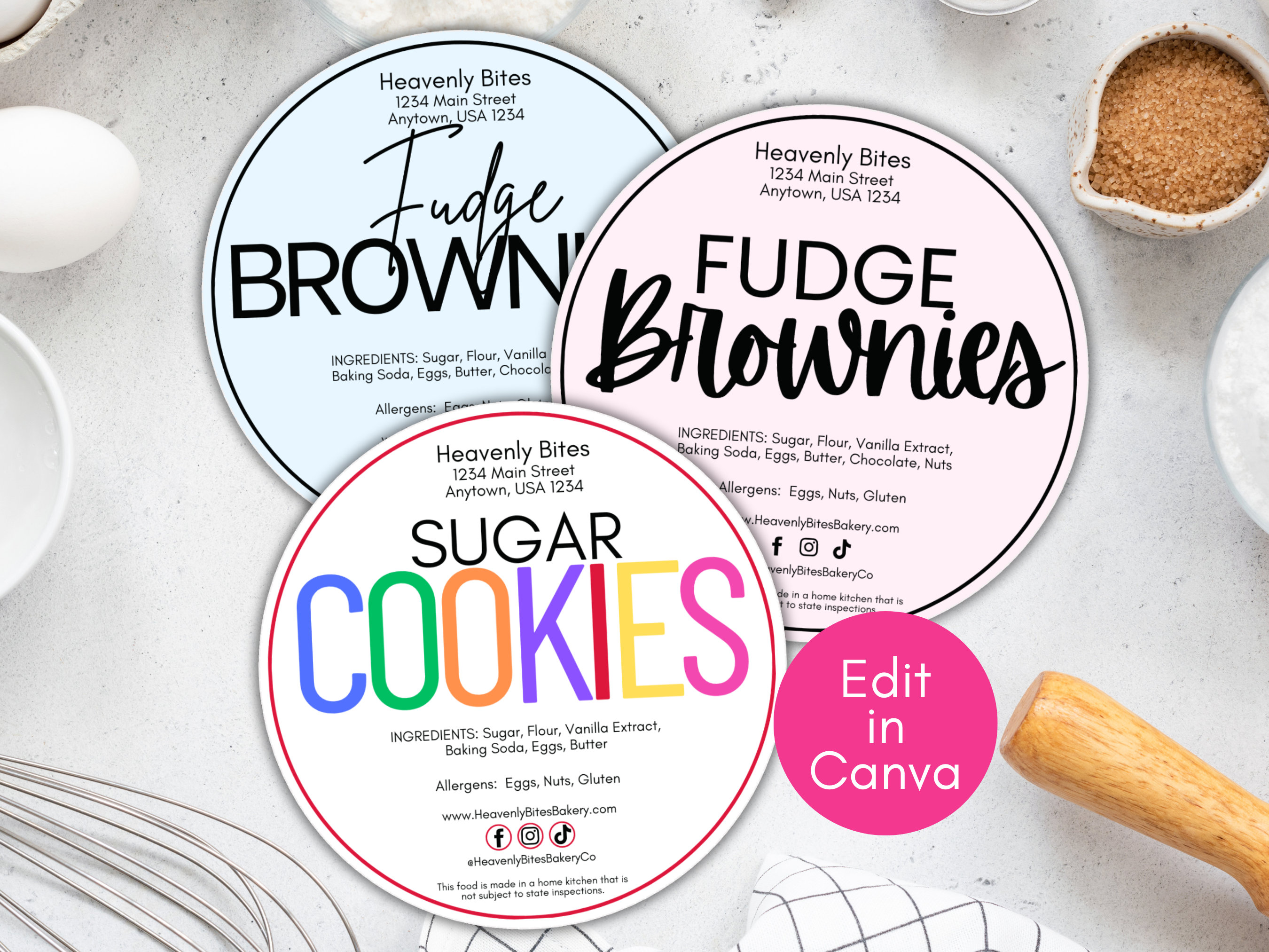 Cottage Law Label Template Canva Editable, Food Label Sticker ...