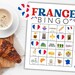 France Bingo, France Bingo Cards Printable Game, Paris France Travel ...