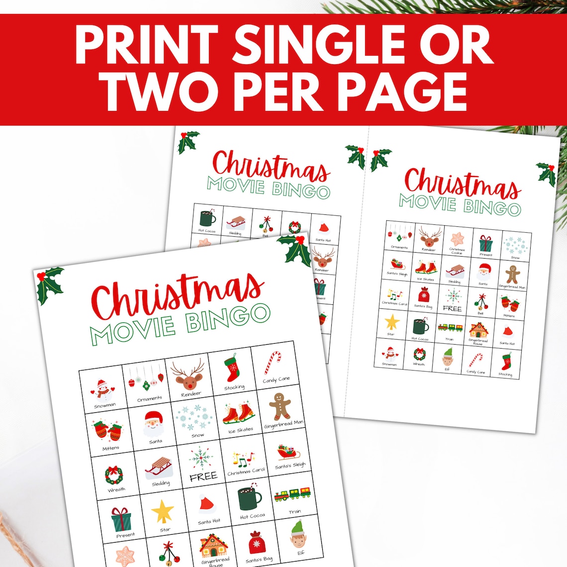Christmas Movie Bingo for Kids, Christmas Bingo Printable, Kids ...
