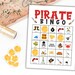 Pirate Bingo, 50 Printable Pirate Bingo Cards, Pirate Birthday Party ...