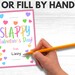 Editable Slap Bracelet Valentine Printable, Valentine's Day Gift Tag ...