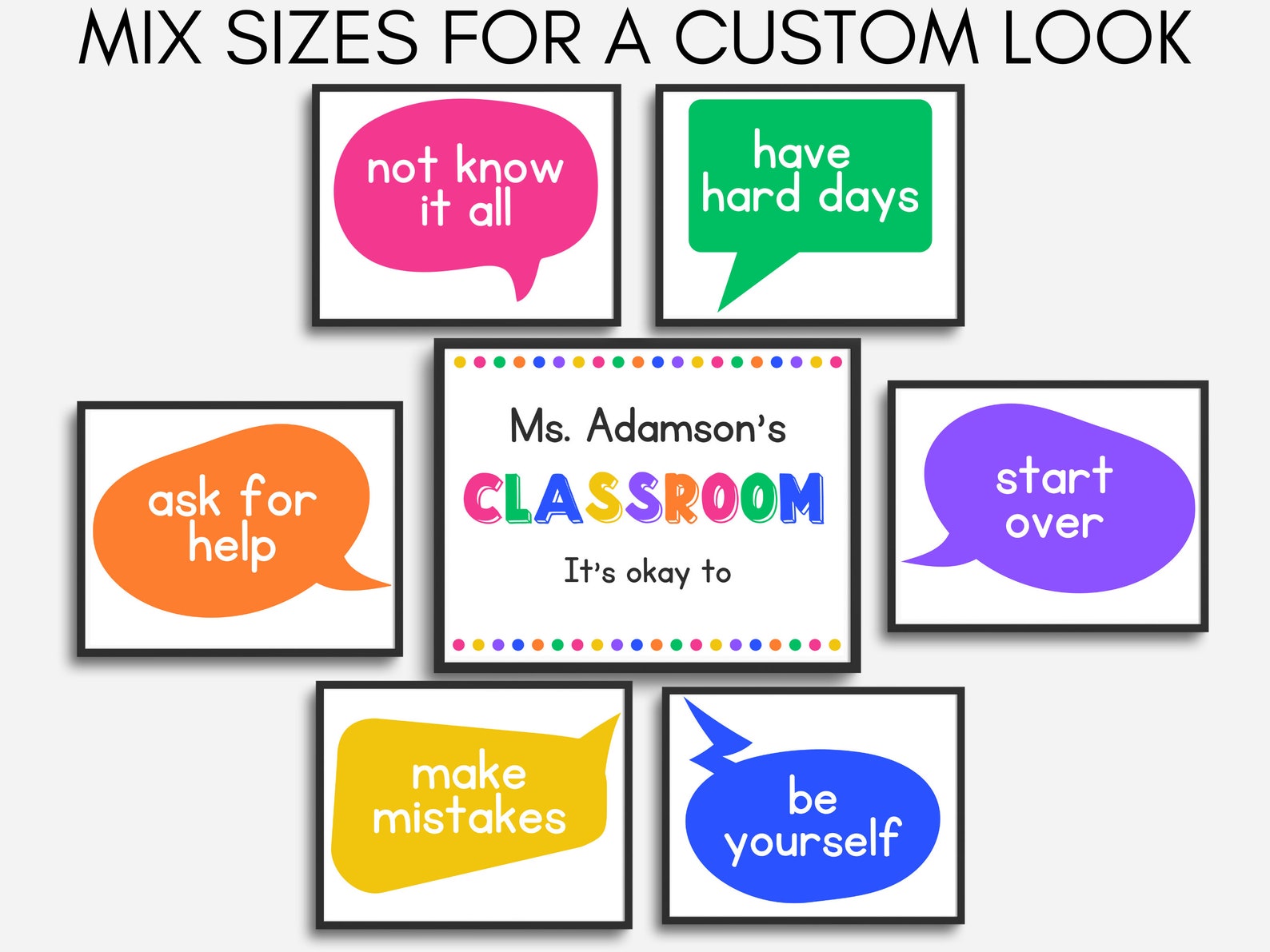 Customizable Classroom Posters, Posters for Kindergarten Classroom ...