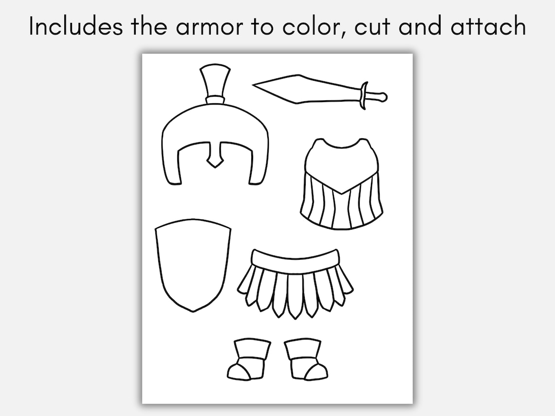 Armor of God Printable, Bible Lesson, Ephesians, Sword of the Spirit ...