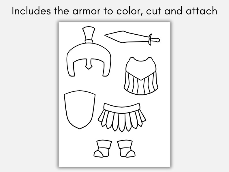 Armor of God Printable, Bible Lesson, Ephesians, Sword of the Spirit ...