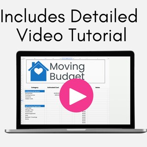 Moving Planner, Moving Spreadsheet, Moving Budget, Google Sheet Template, Moving Prep Kit ...