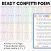 Ready Confetti Poem Ready Confetti for Teachers Back to - Etsy