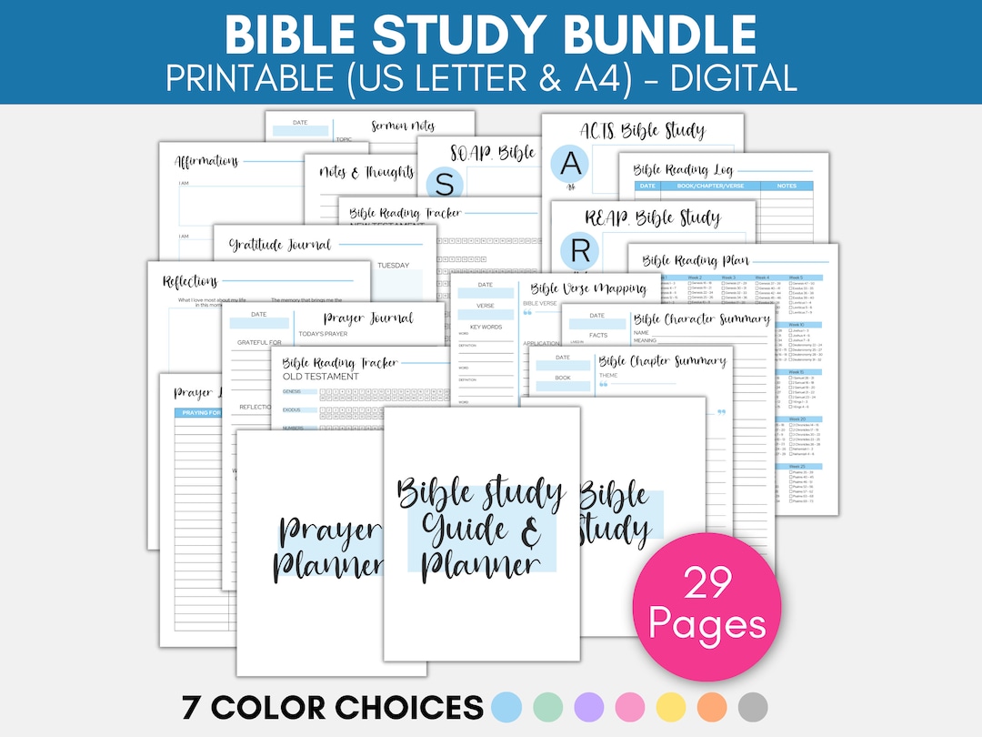 Bible Study Planner, Bible Study Journal, Digital Bible Planner, Bible ...
