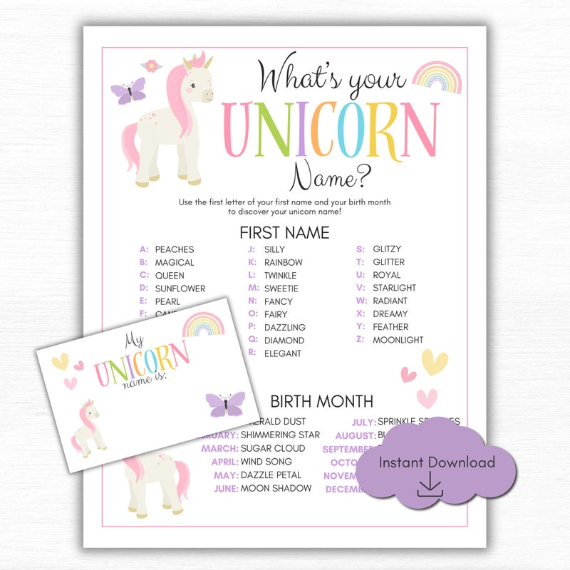 Unicorn Name Sign - Etsy
