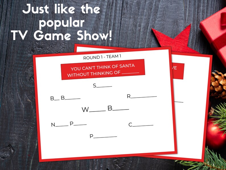 Christmas USA Says Printable Game, Fun Party Game, Christmas Family ...