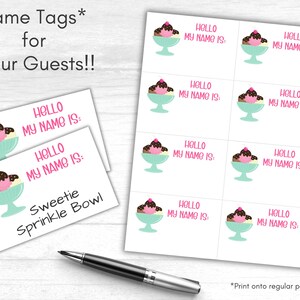 What's Your Ice Cream Name Game, Ice Cream Party Game, Ice Cream ...