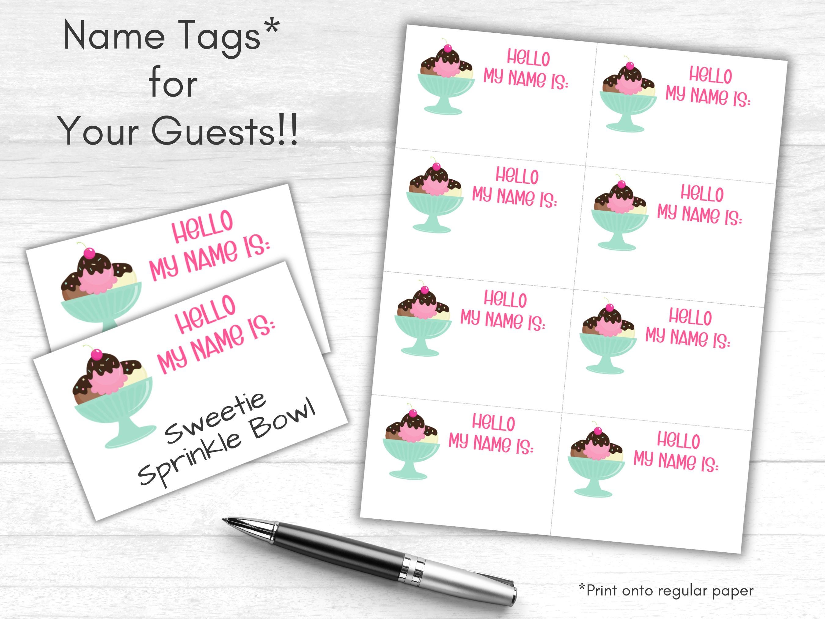 What's Your Ice Cream Name Game, Ice Cream Party Game, Ice Cream ...