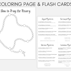 How to Pray the Rosary, Catholic Kids Printable Prayer, Printable PDF ...