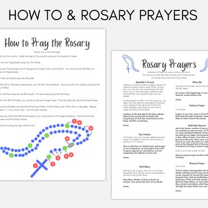 How to Pray the Rosary, Catholic Kids Printable Prayer, Printable PDF ...
