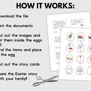 Resurrection Eggs Printable, Printable Easter Story Cards, Bible Verse ...