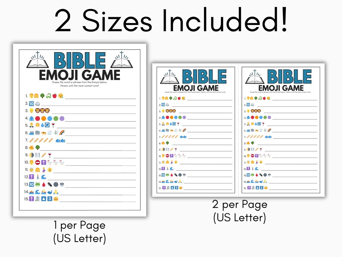 Bible Emoji Game, Bible Games for Kids, Teen Youth Group Games, Youth ...