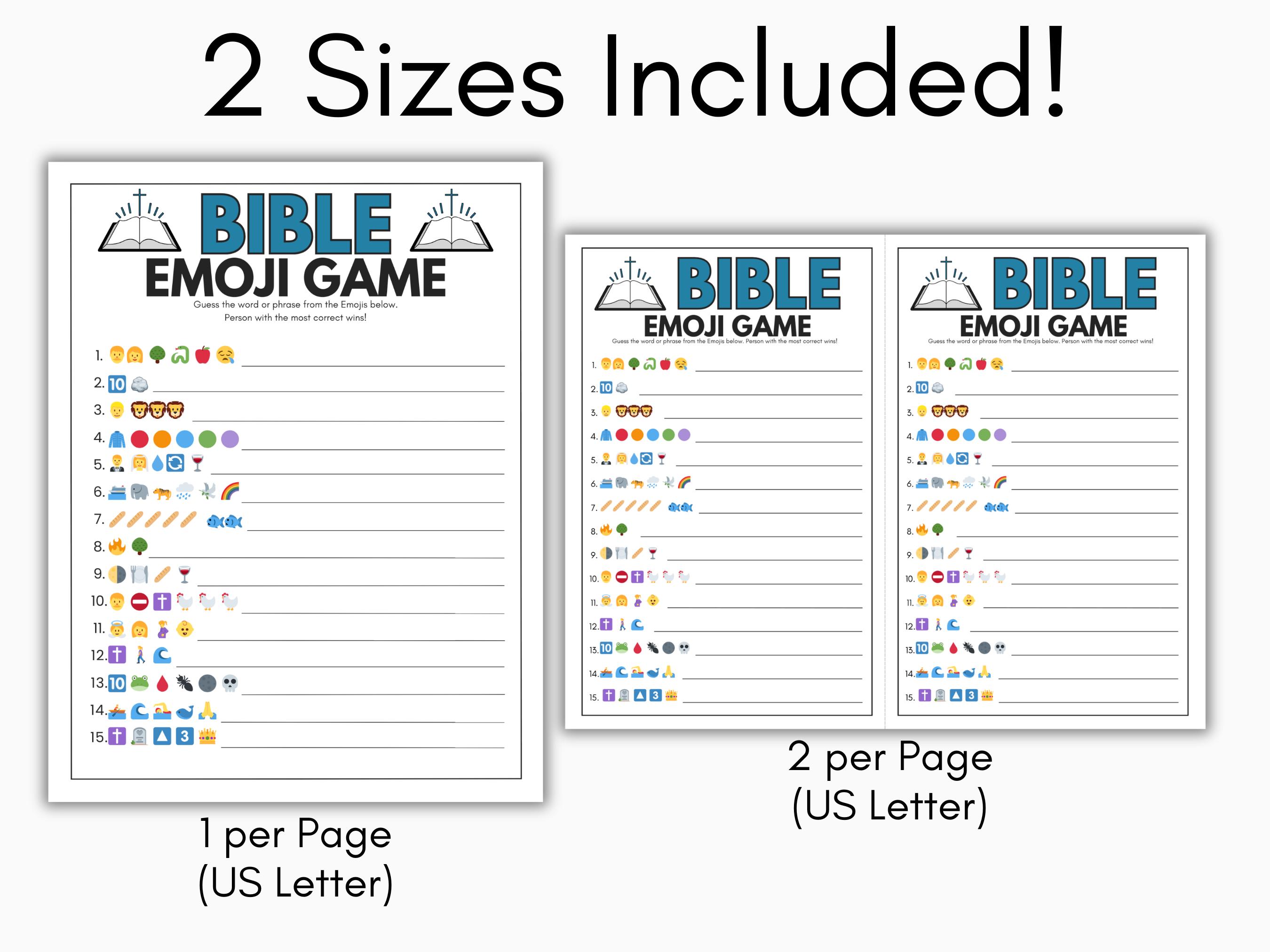 Bible Emoji Game, Bible Games for Kids, Teen Youth Group Games, Youth ...