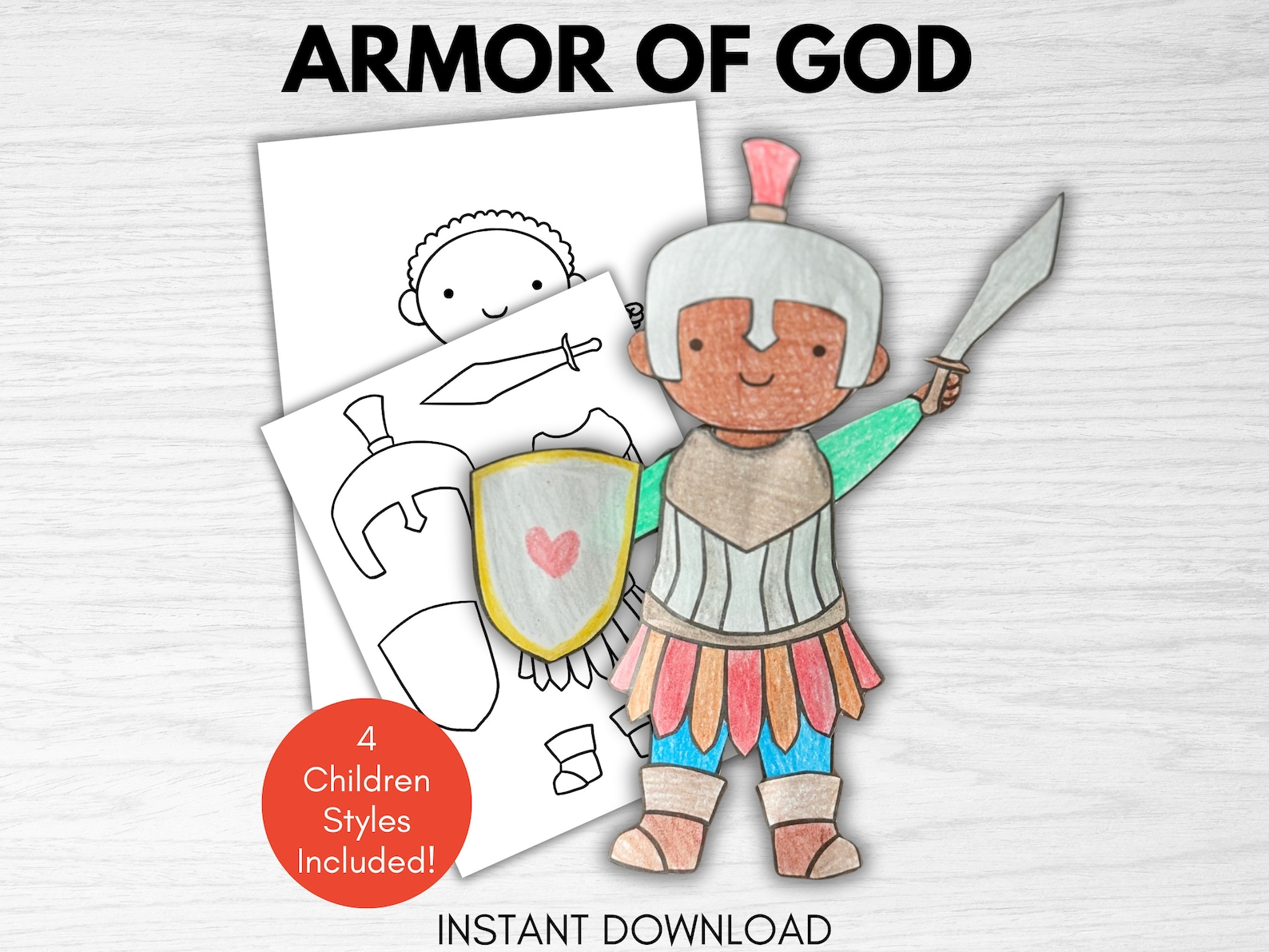 Armor of God Printable, Bible Lesson, Ephesians, Sword of the Spirit ...