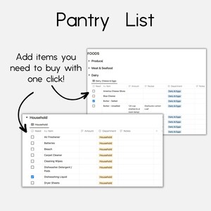 Meal Planner for Notion, Notion Grocery List, Notion Checklist, Meal ...