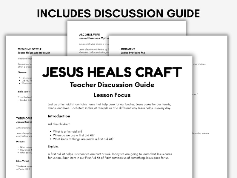 Jesus Heals Craft: Bible Story Activities for Kids, Printable Sunday ...