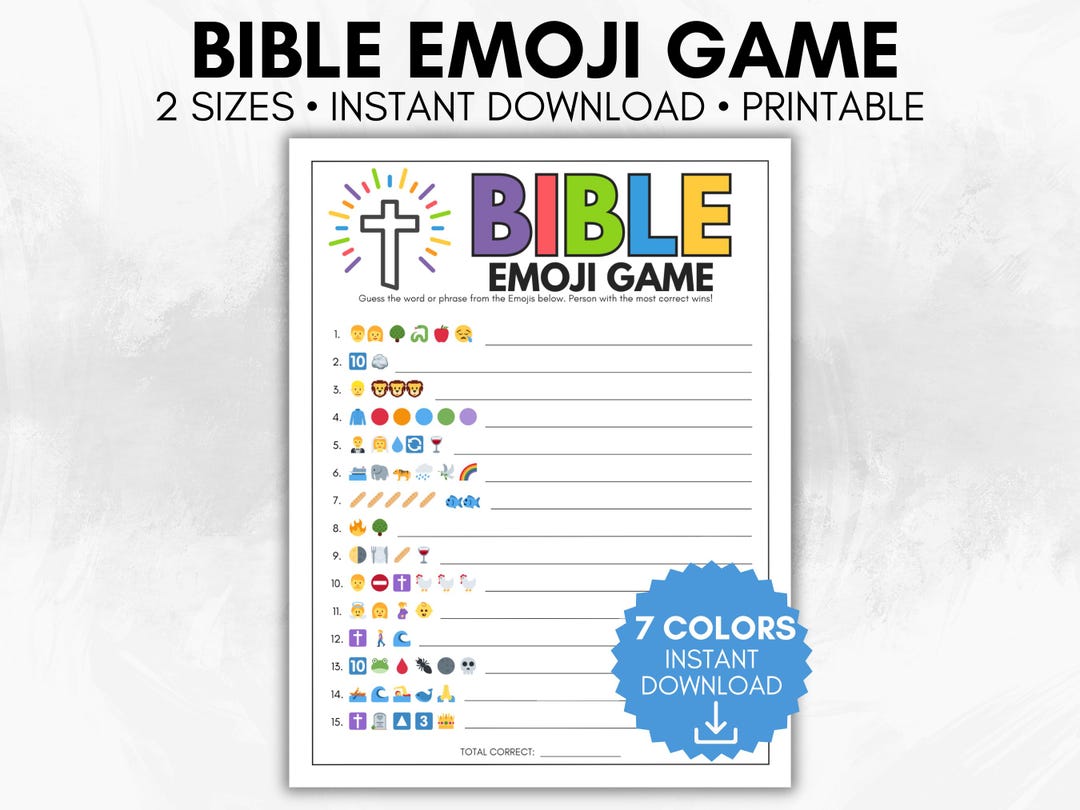 Bible Emoji Game, Bible Games for Kids, Teen Youth Group Games, Youth ...
