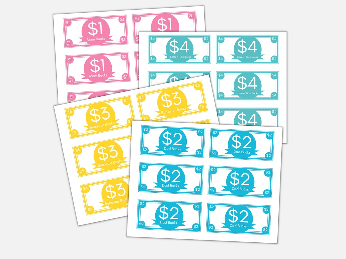 Editable Reward Bucks Printable, Behavior Bucks, Mom Bucks Daddy Bucks ...