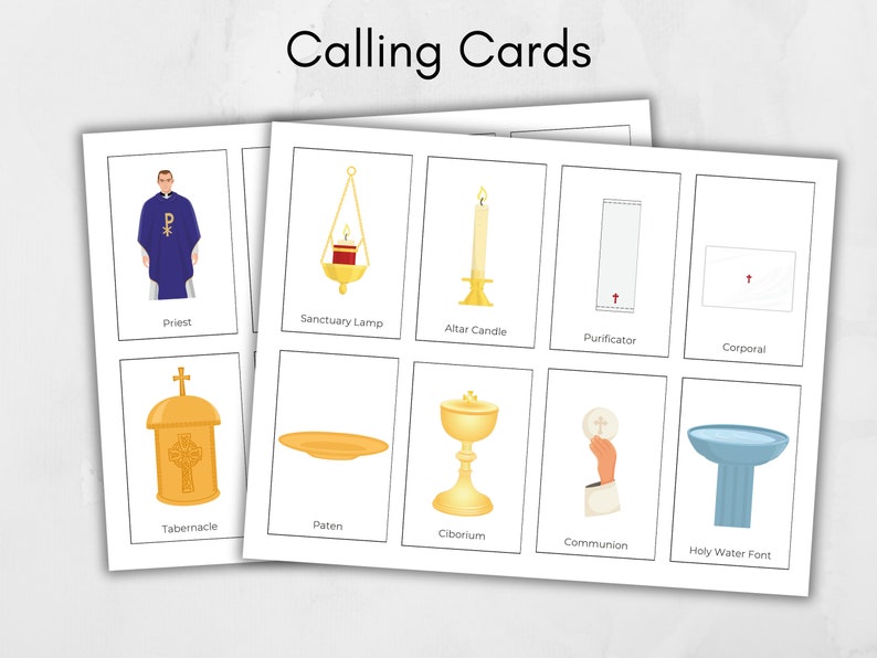 Catholic Mass Bingo, Religious Education, First Communion Game, Faith ...