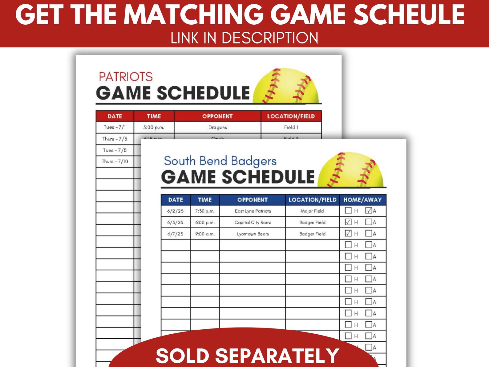 Softball Snack Schedule, Softball Snack Sign up Sheet Template, Tball ...