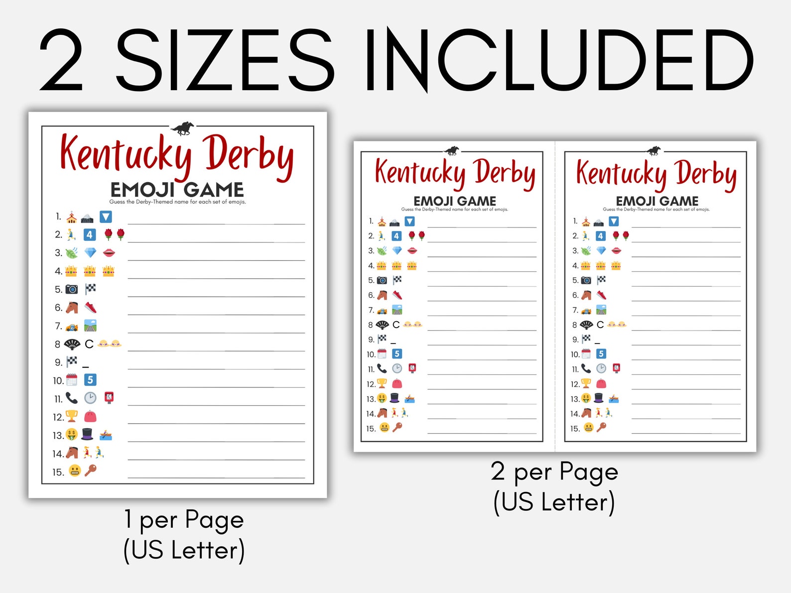 Derby Emoji Game, Horse Race Emoji Pictionary,derby Office Games, Horse ...