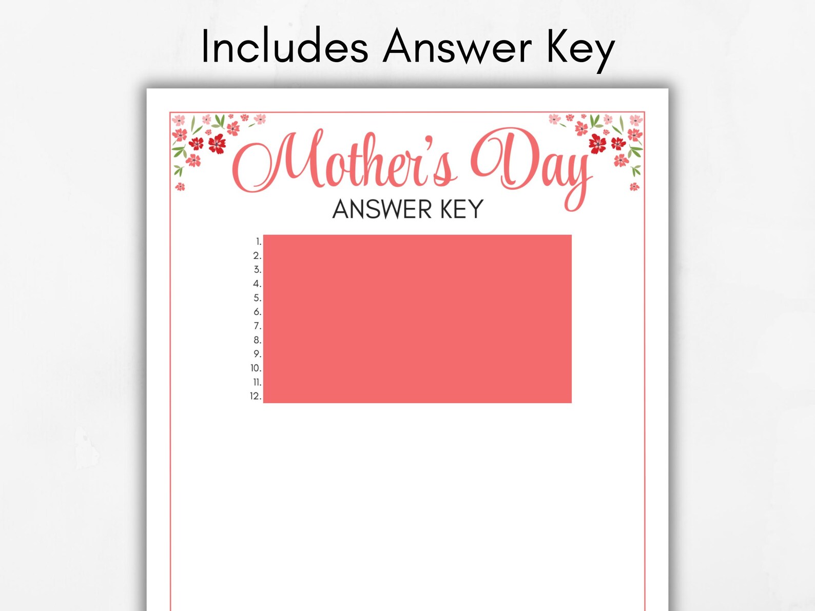 Mother's Day Trivia Game, Mother's Day Game for Brunch, Printable ...