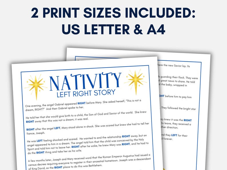 Left Right Nativity Story, Left Right Christmas Game, Pass the Gift ...