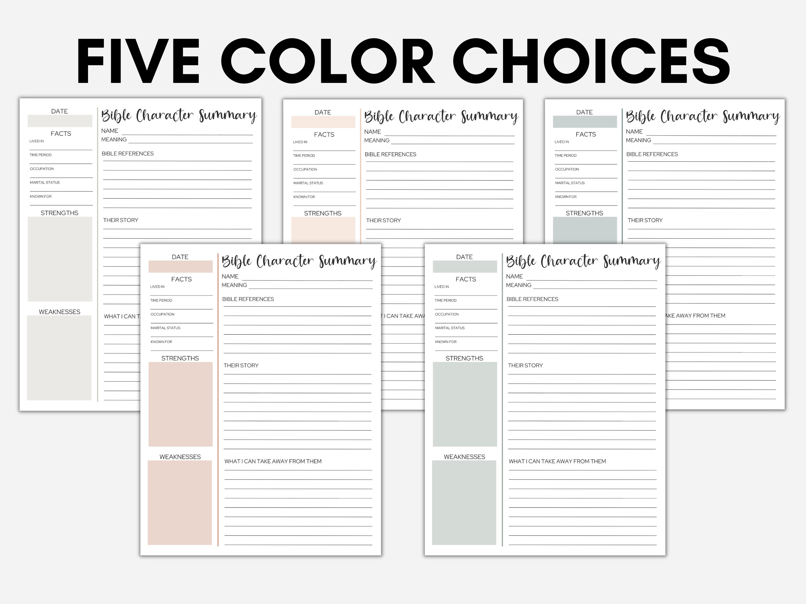 Bible Character Study Template, Printable Bible Character Study, Bible ...